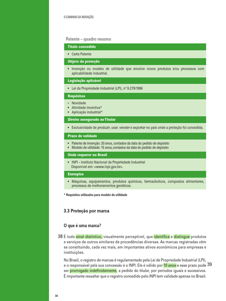 Guia INPI Empresário IEL SENAI 34-42 MARCA | PDF