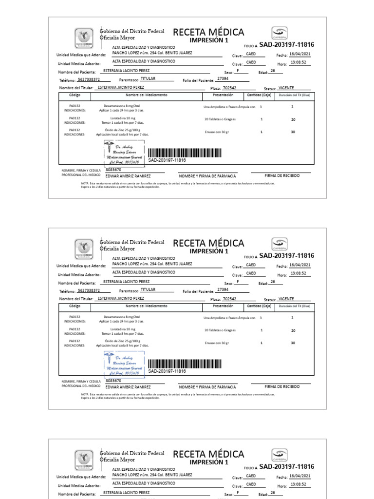 Receta Medica | PDF