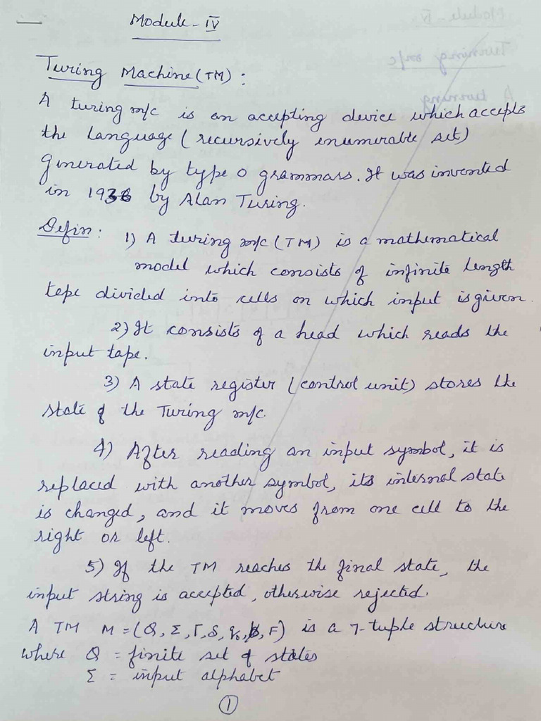 Toc Turing Machine Pdf