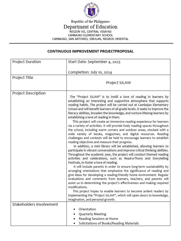Ci Innovation Project Template Download Free Pdf Learning Literacy