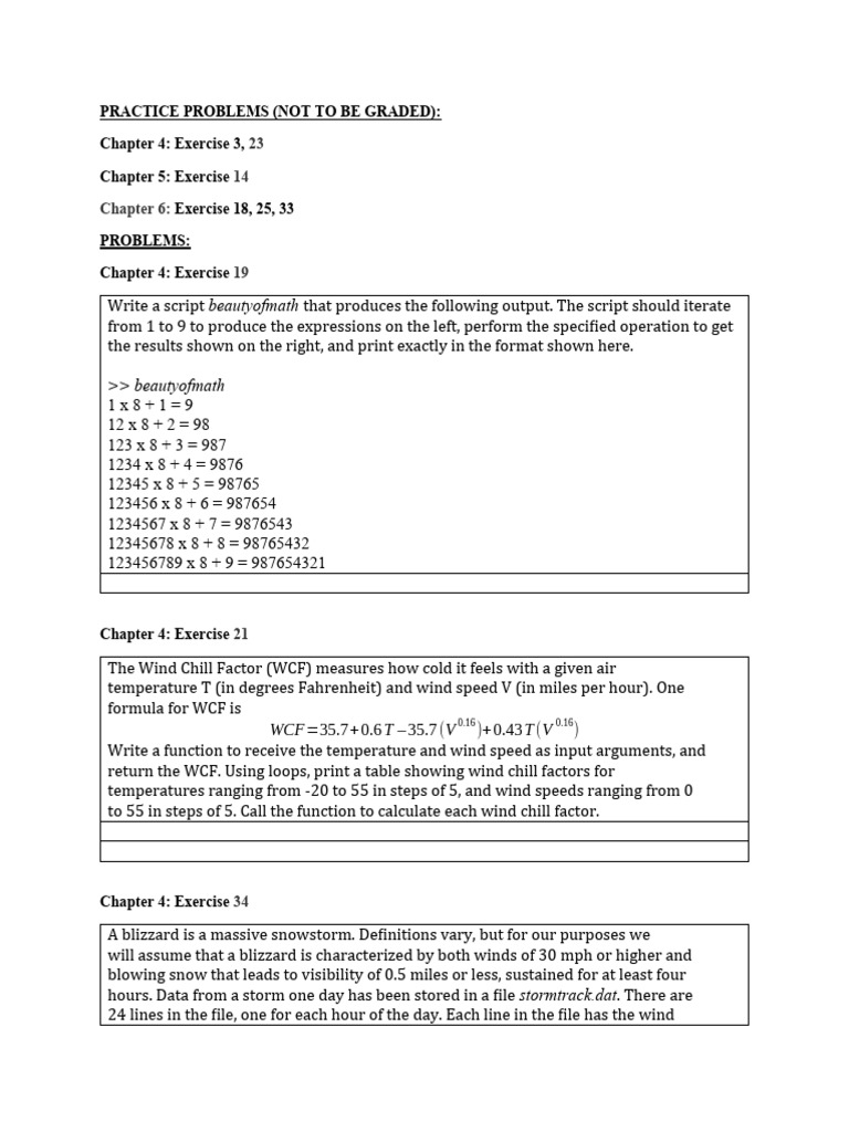 MECA 241 PS Week 4 Exercises Q | PDF