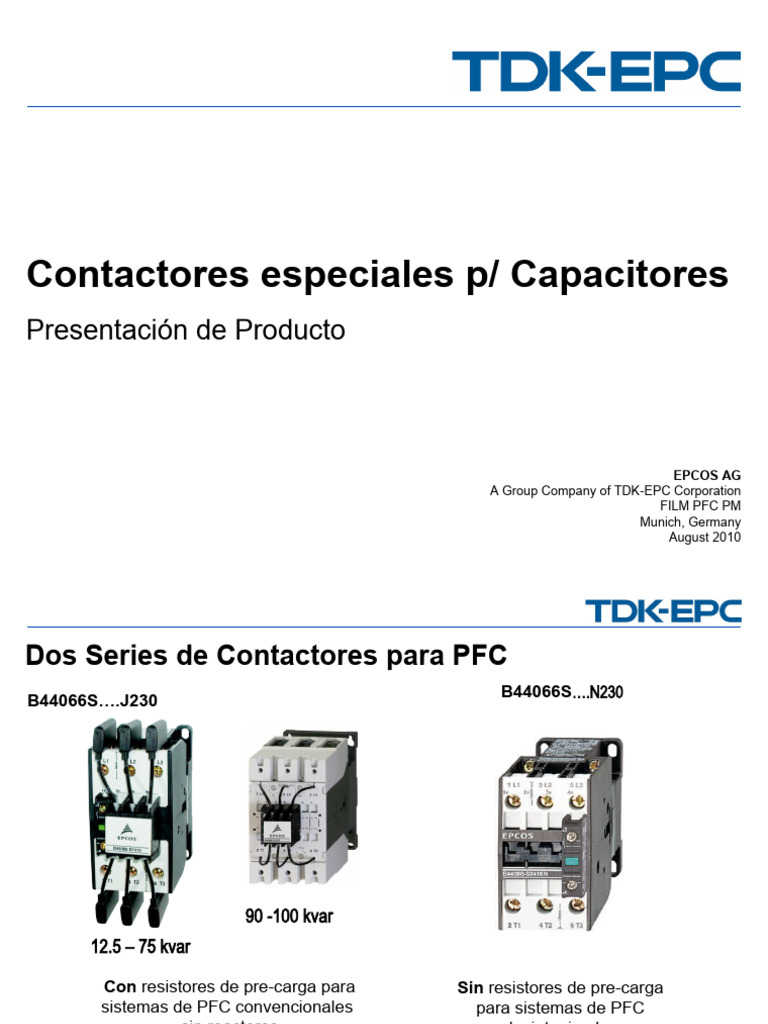 12 TDK Epc - Contactores Oct2010 Esp | PDF