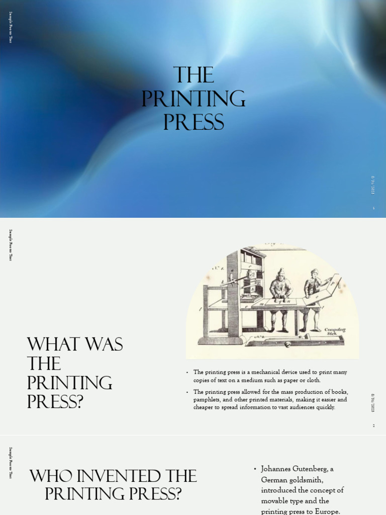 The Printing Press | PDF | Printing Press | Printing