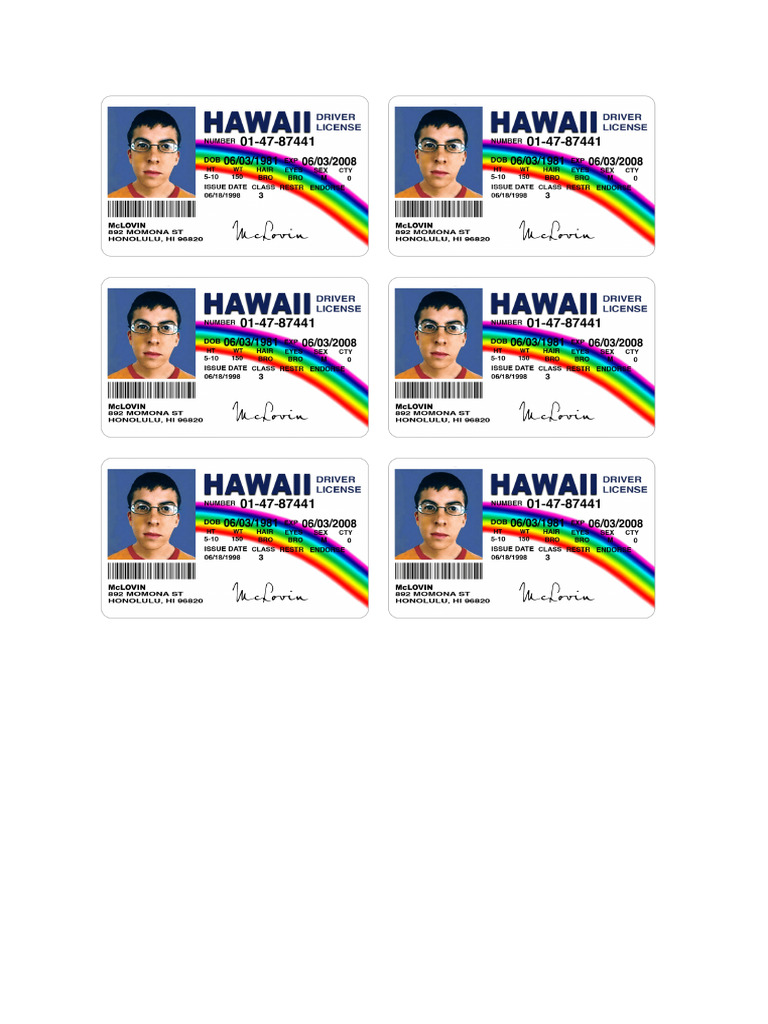 Mclovin Id-2 | PDF