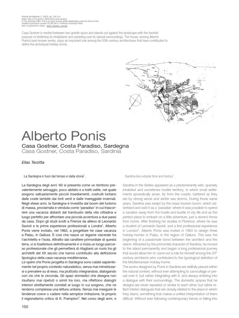 Alberto Ponis | PDF | Sardinia | Architectural Design