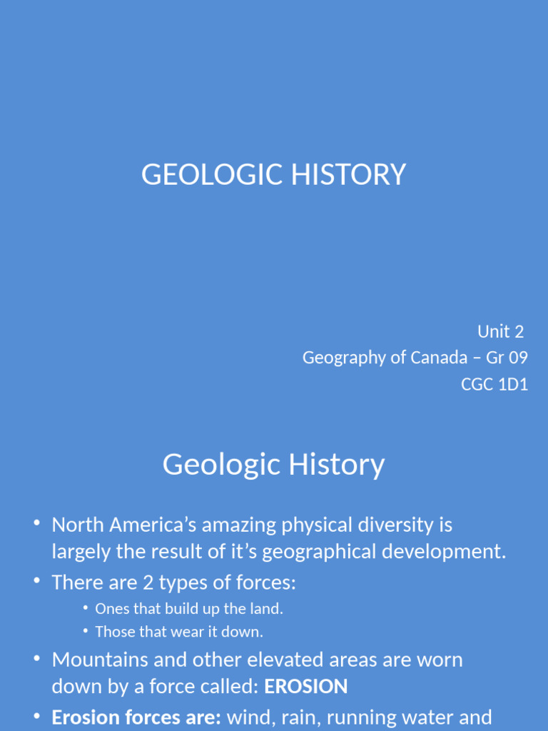 Geologic History | PDF | Geology | North America
