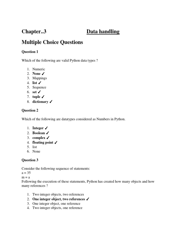 Data Handling - Solution | PDF | Data Type | Boolean Data Type Data Handling - Solution | PDF | Data Type | Boolean Data Type
