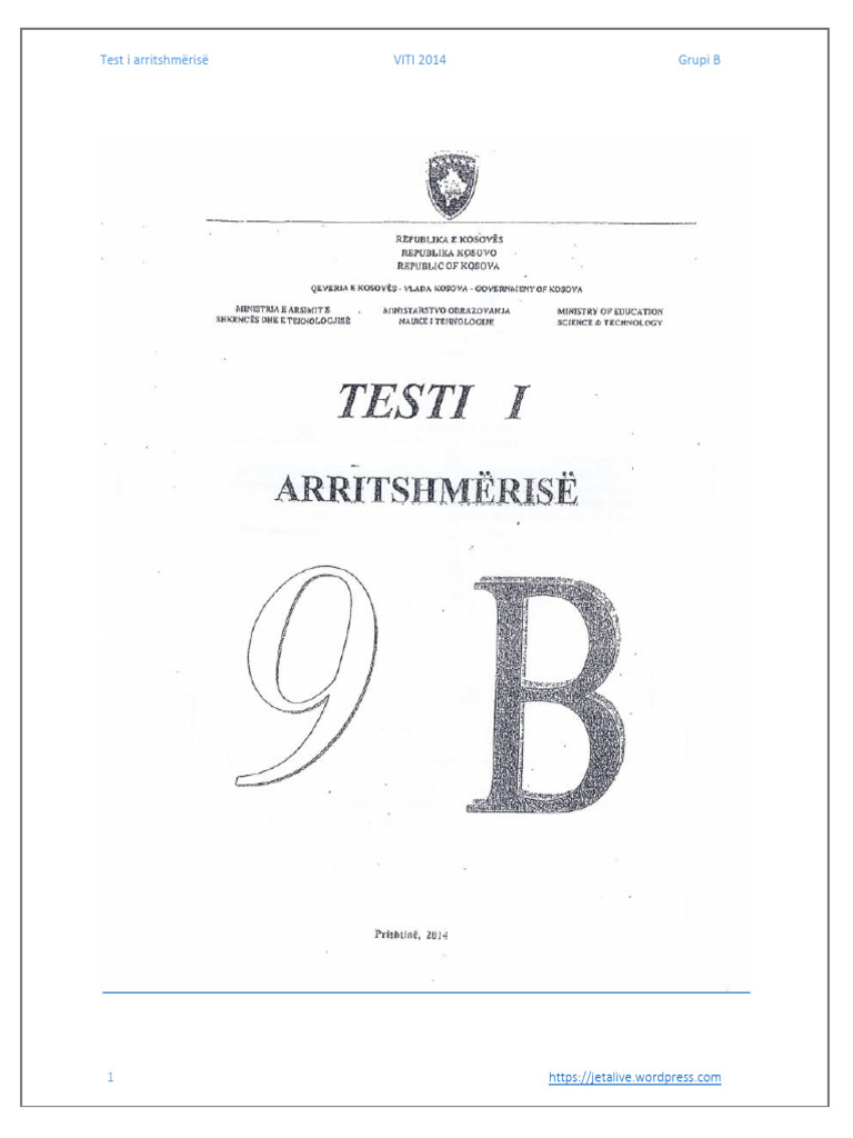 2014 Grupi B Testi Arritshmerise | PDF