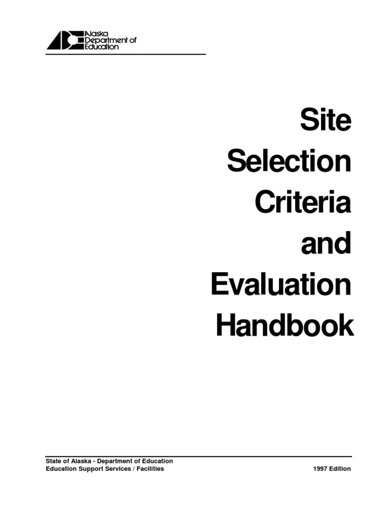 Site Selection Criteria and Evaluation Handbook | PDF | Erosion | Flood