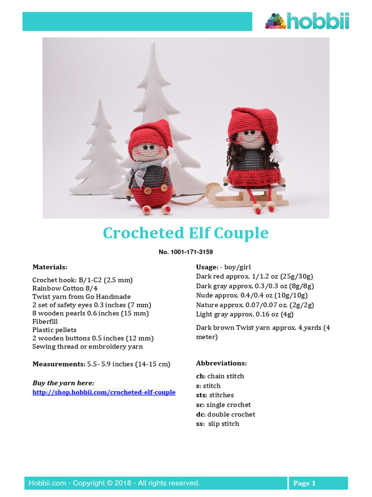 Elf Couple ? - ? - Pareja de Elfos | PDF | Crochet | Yarn