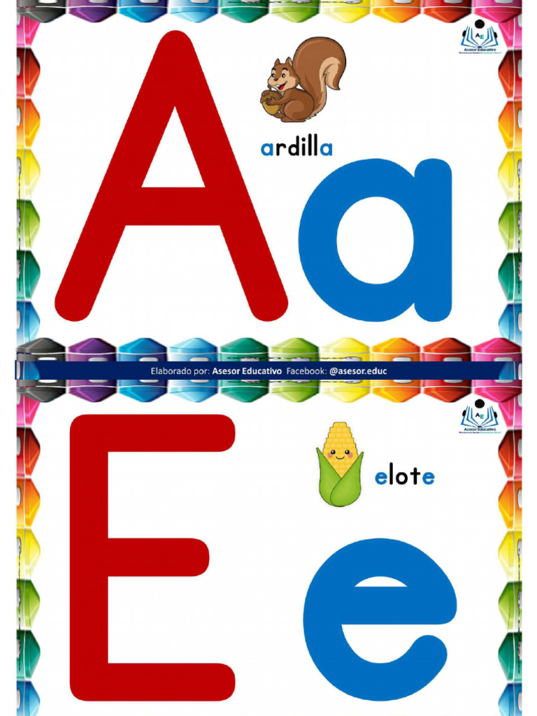 Tarjetas para Trabajar Las Vocales | PDF