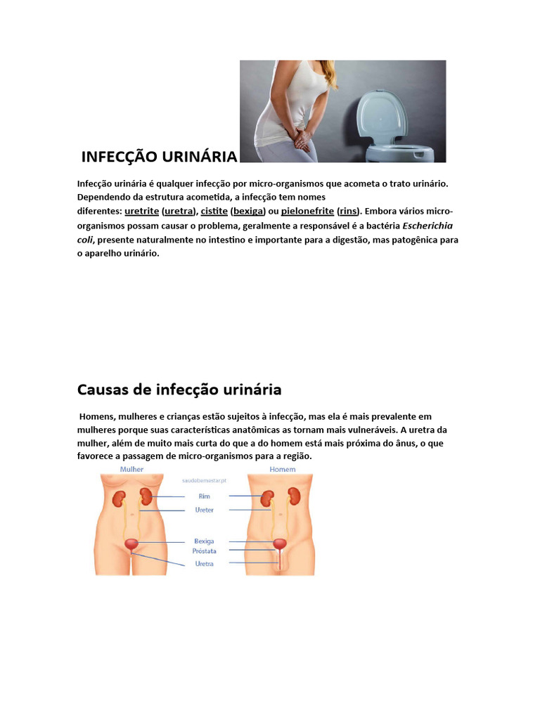 Infecção Urinária | PDF | Infecção do trato urinário | Urologia