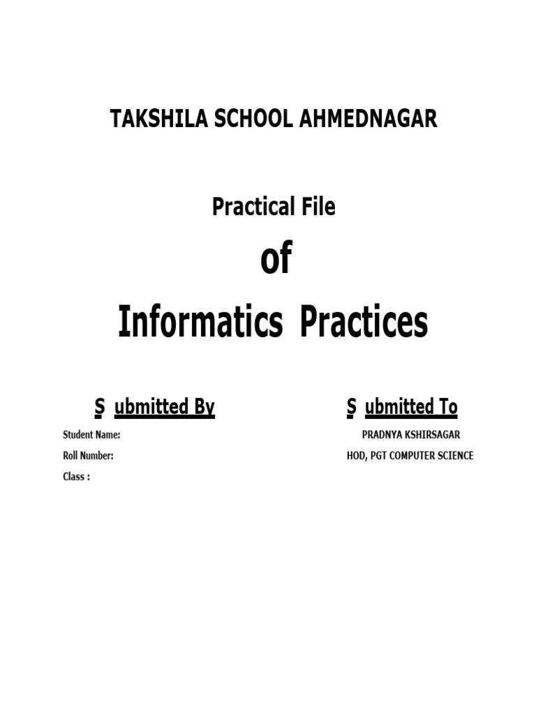 XII IP Practical File 1 Complete | PDF | Table (Database) | Trigonometric Functions