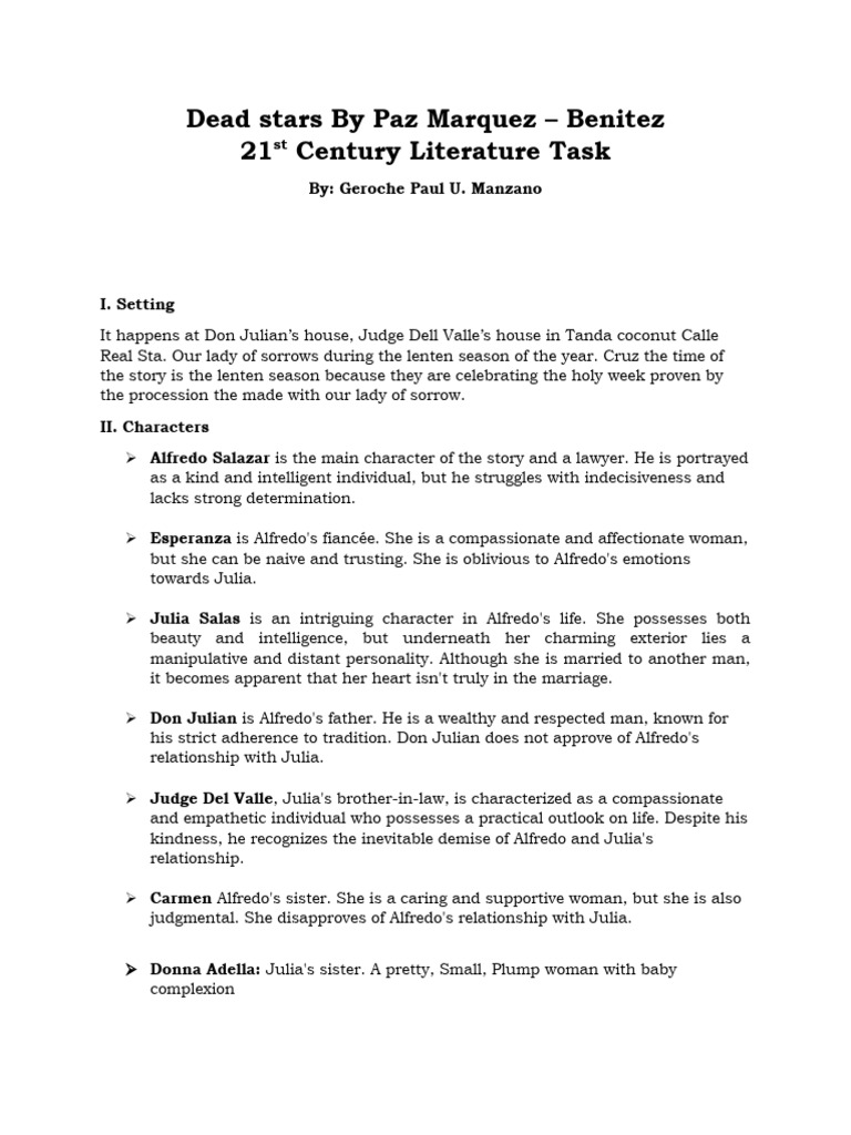 Dead Stars by Paz Marquez | PDF | Narration