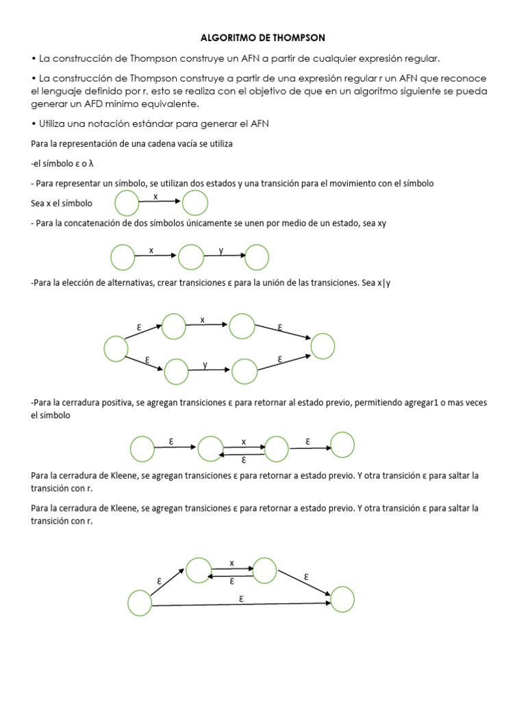 Algoritmo de Thompson | PDF