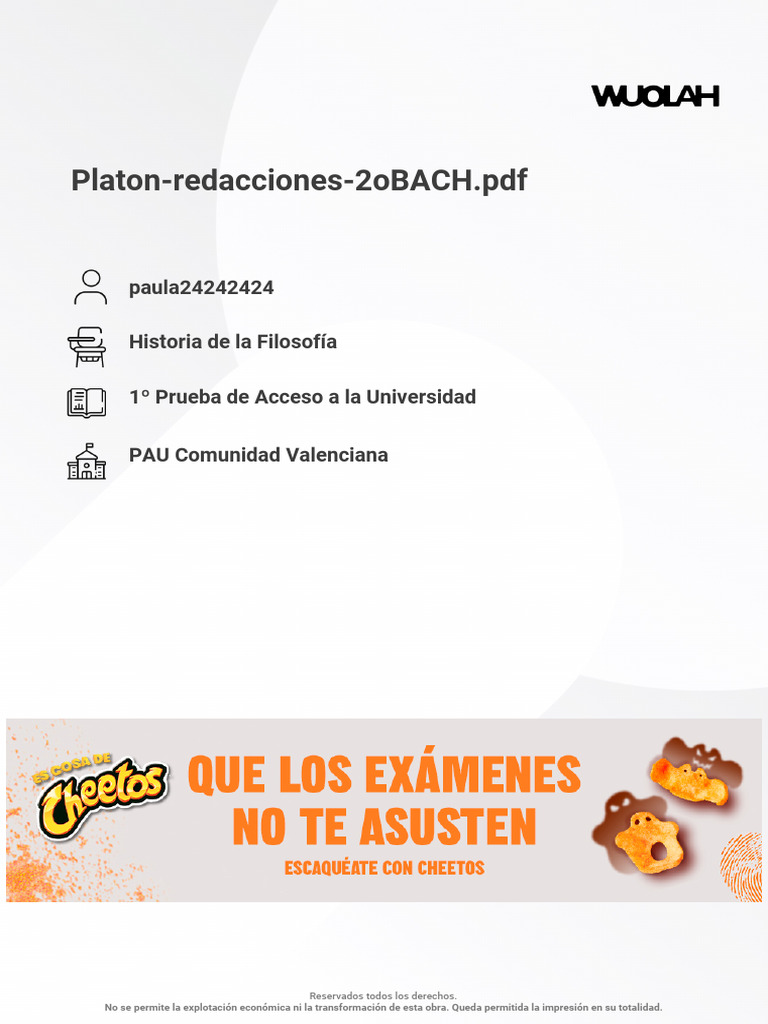 Platon Redacciones 2oBACH | PDF | Platón | Conocimiento