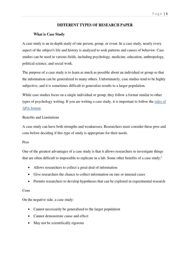 Different Types of Research Paper | PDF | Thesis | Methodology