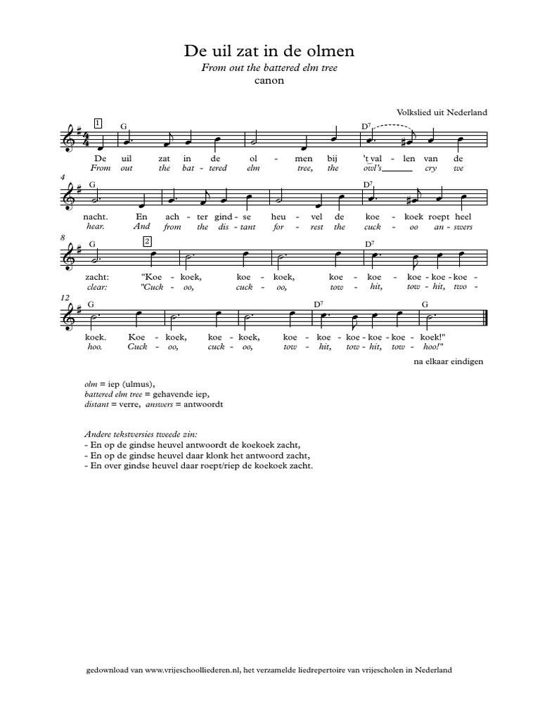 De Uil Zat in de Olmen | PDF