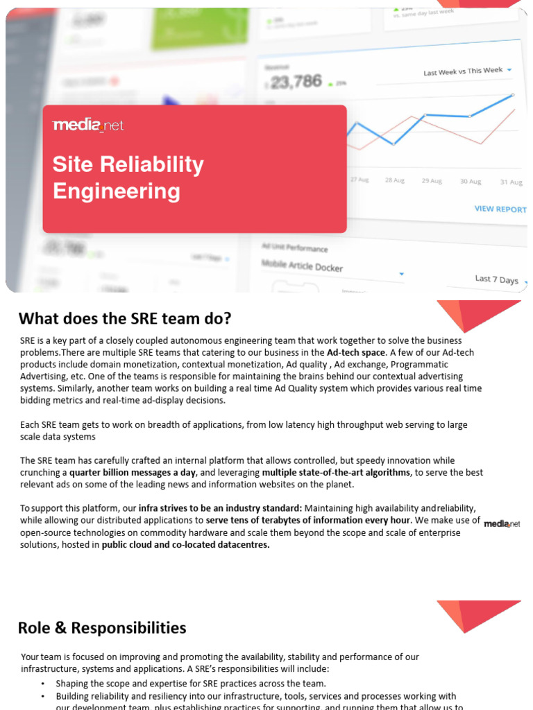 SRE Job Description | PDF | Cloud Computing | Postgre Sql