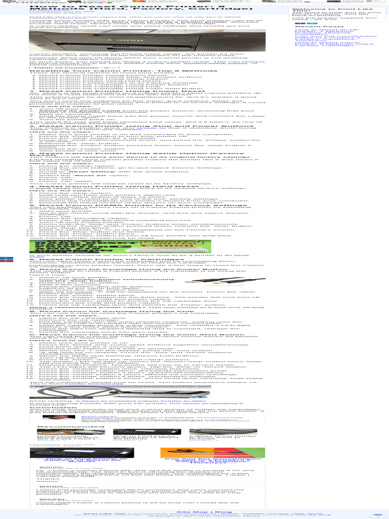 How To Reset Canon Printer: 8 Methods (Hard, Factory, Cartridge) ? Print Like This | Download ...