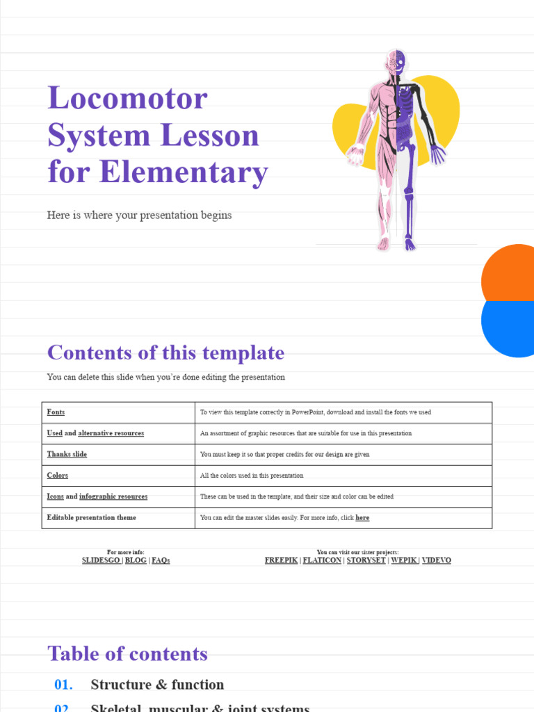 Locomotor System Lesson For Elementary by Slidesgo | PDF | Planets ...