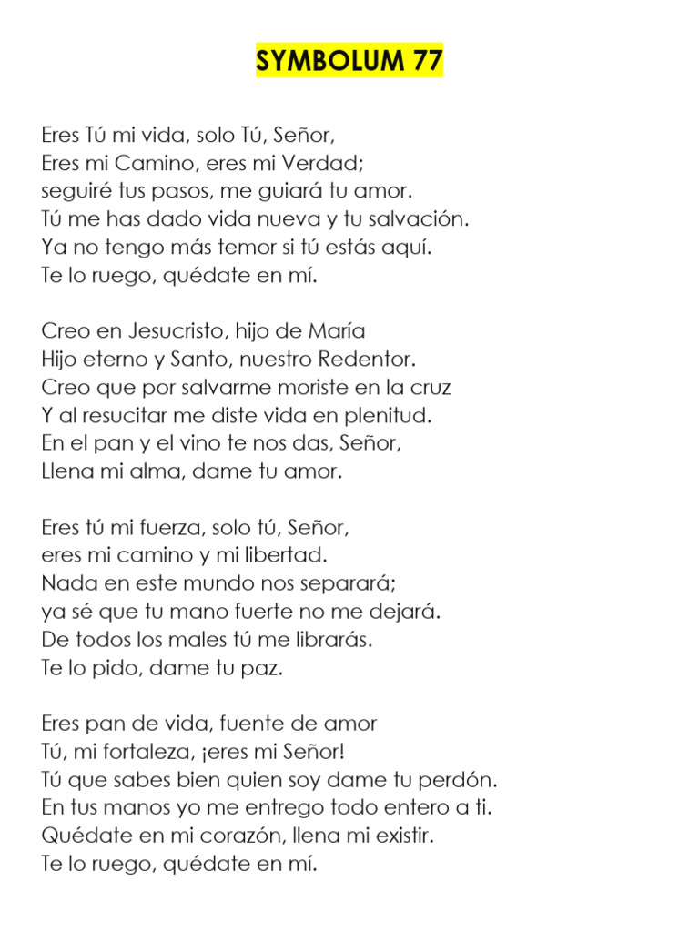 Symbolum 77 | PDF