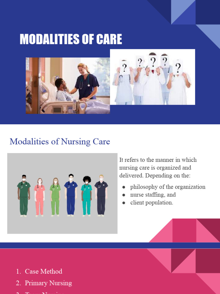 Modalities of Care | PDF | Nursing | Health Care
