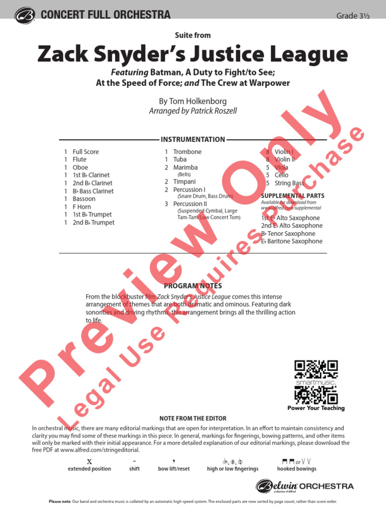 Zack Snyder's Justice League: Preview Only | PDF | Saxophone | Orchestras