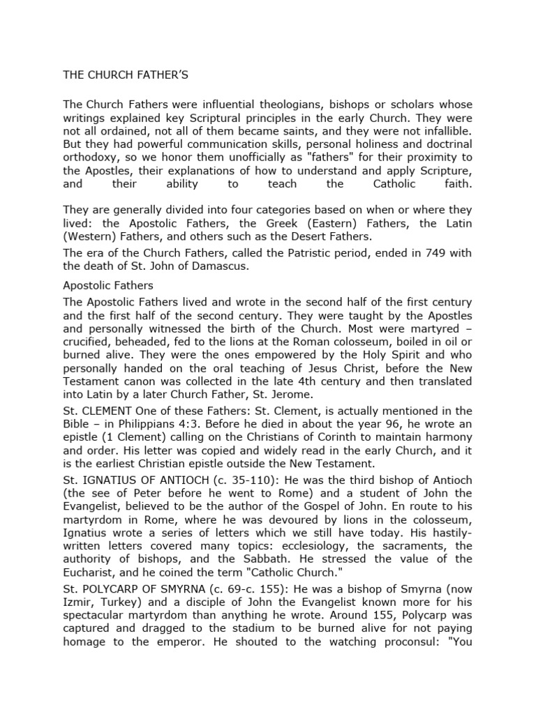 The Church Father | PDF