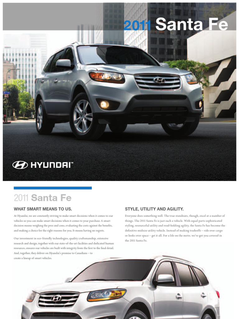 2011 Hyundai Sanfa Fe CN Specìication | PDF | Anti Lock Braking System ...