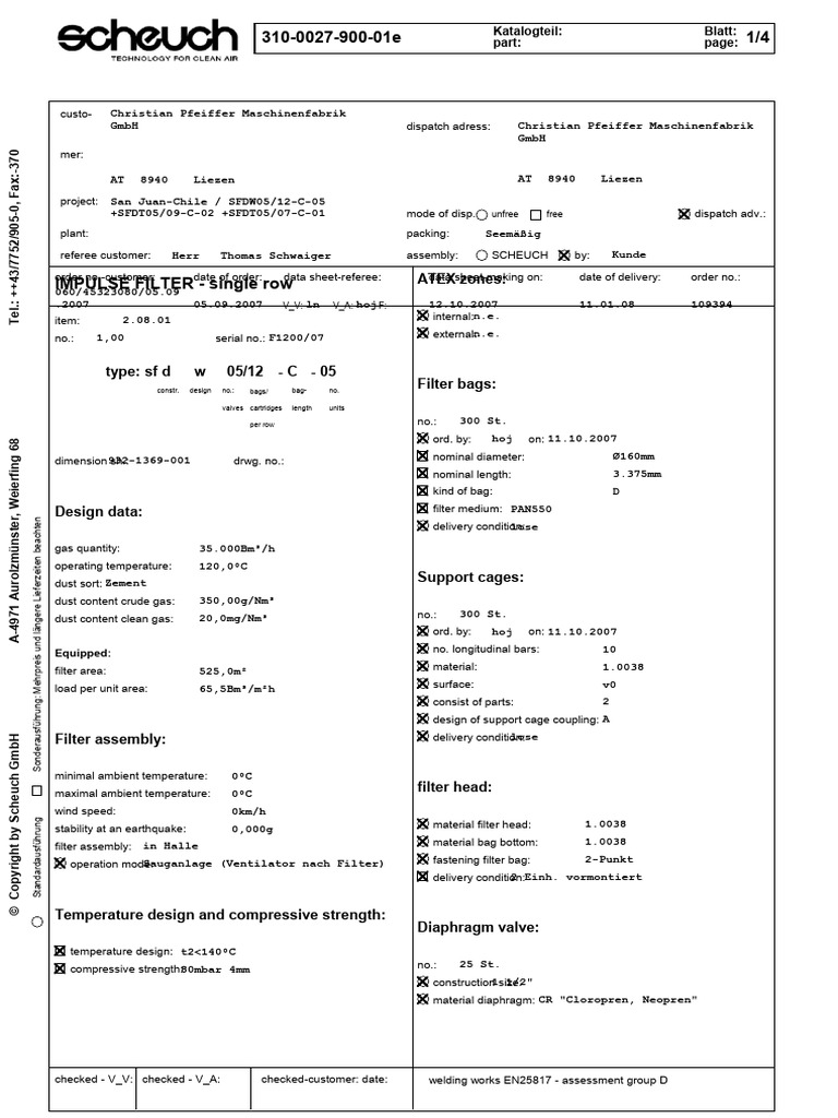Kap. 03.01.01 Data Sheet | PDF | Equipment | Materials