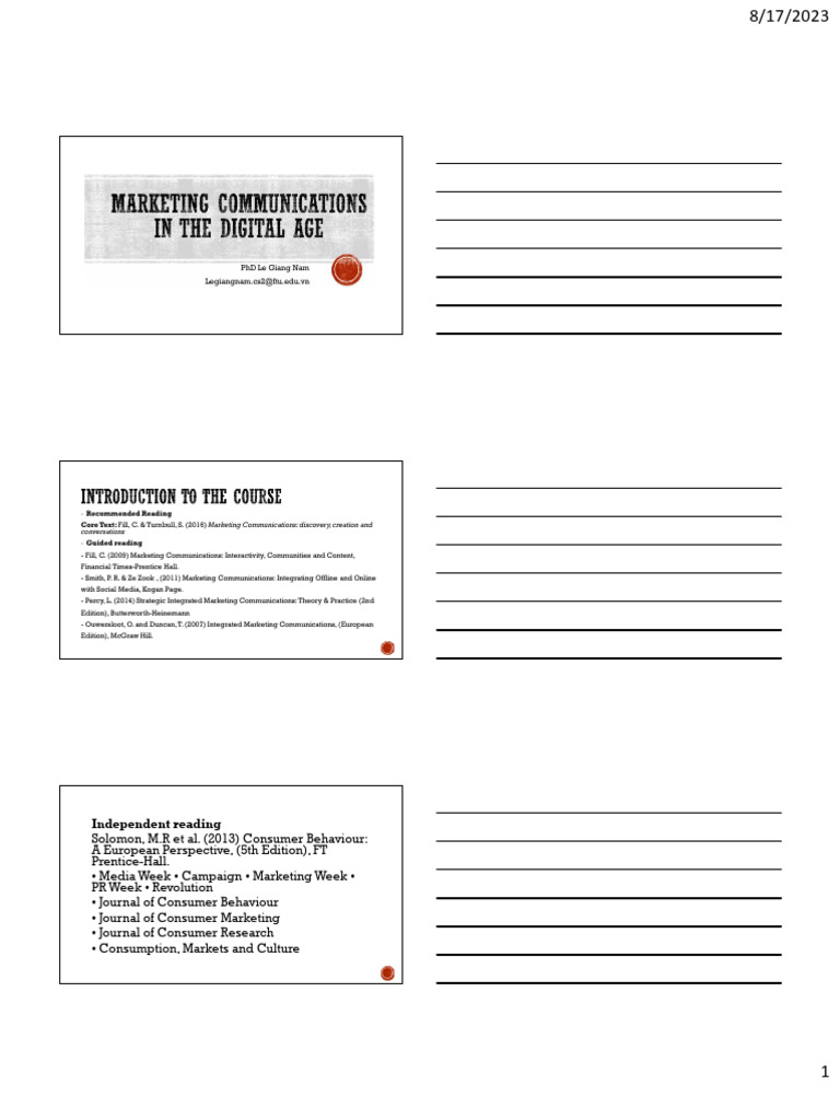 Marcom Pdf Marketing Communications Marketing