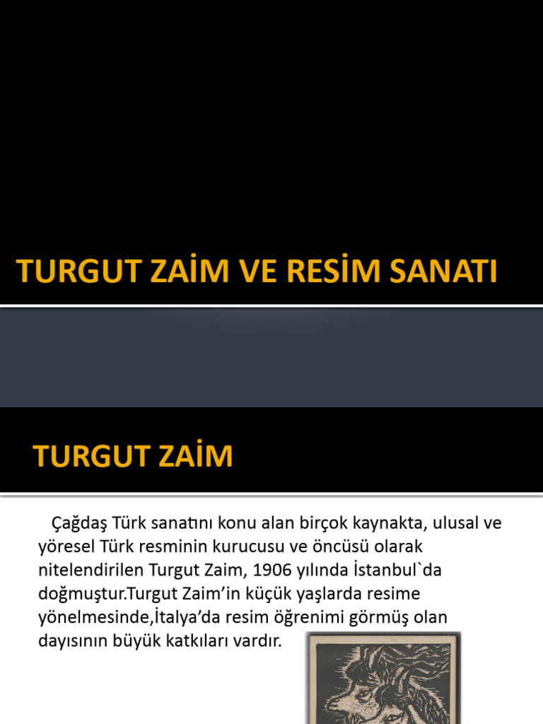 Turgut Zaim Ve Resim Sanati | PDF