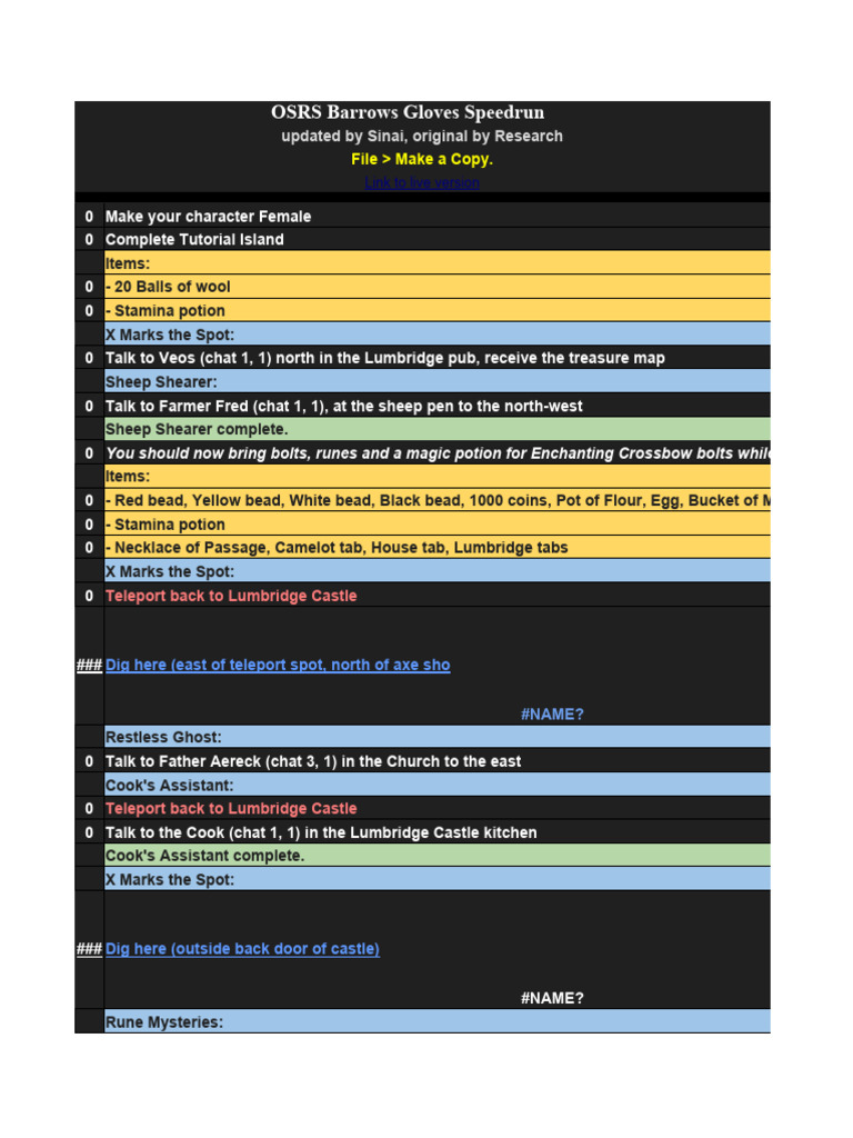 GUIA DS2-barrows Gloves de OSRS Speedrun Guides | PDF