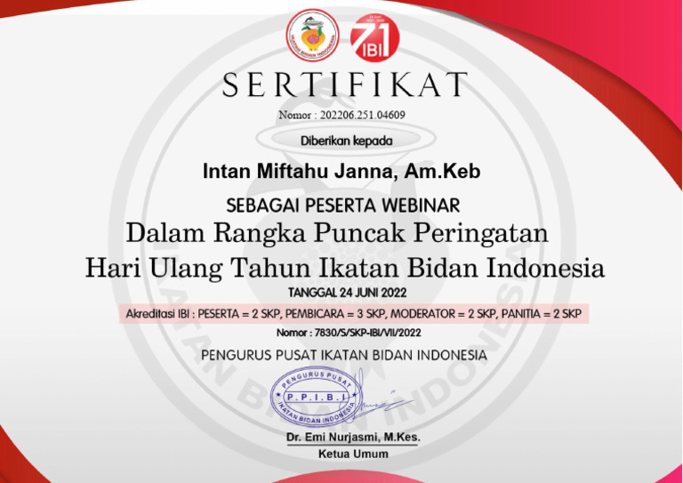 Sertifikat Webinar 2022 | PDF Sertifikat Webinar 2022 | PDF