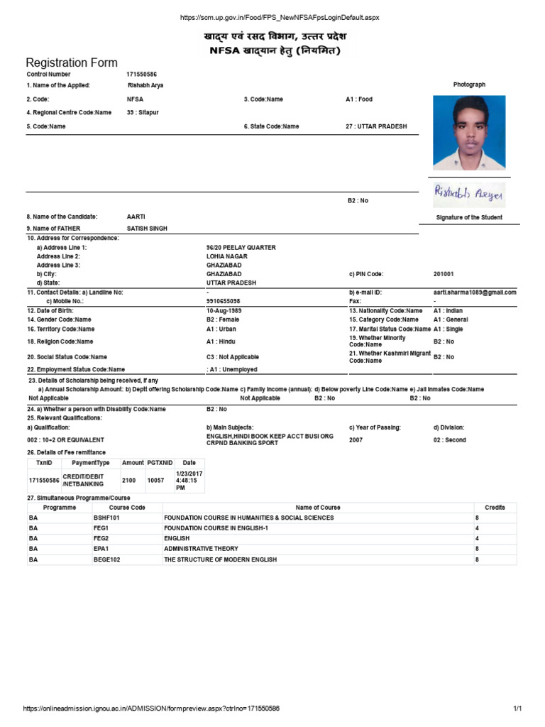 IGNOU Online Admission | PDF | Economies