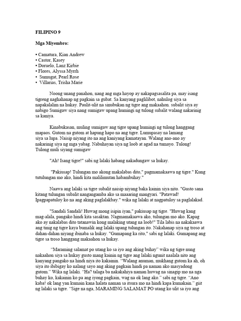 Filipino Pabula | PDF