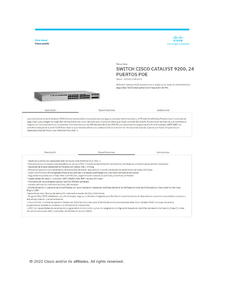 Cisco Datasheet | PDF