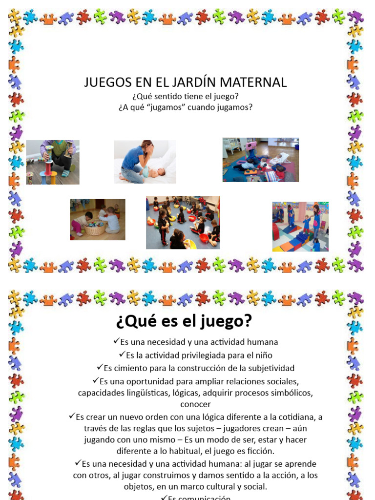 Juegos en El Jardín Maternal | PDF