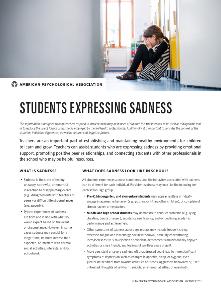 Sadness | PDF | Psychology | Mental Health