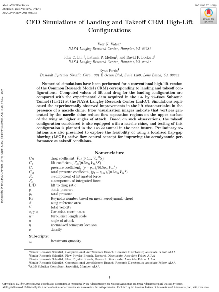 Veer vasta-2021-CFD High Lift Configuration | PDF