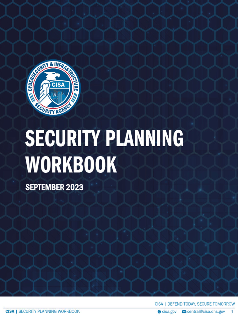 Security Planning Workbook | PDF | Emergency Management | Policy