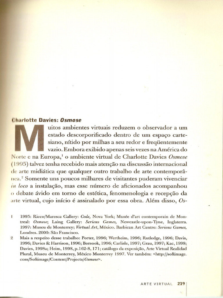 Cap IV - Arte Virtual - Oliver Grau | PDF