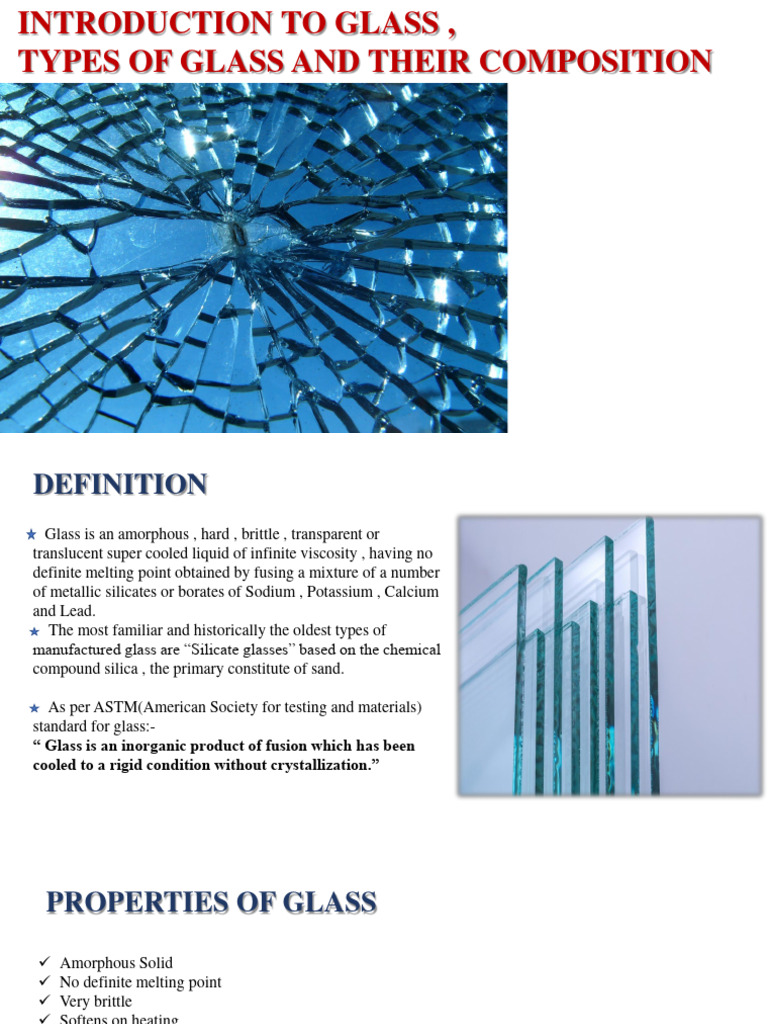 Introduction To Glass | Download Free PDF | Glasses | Silicon Dioxide