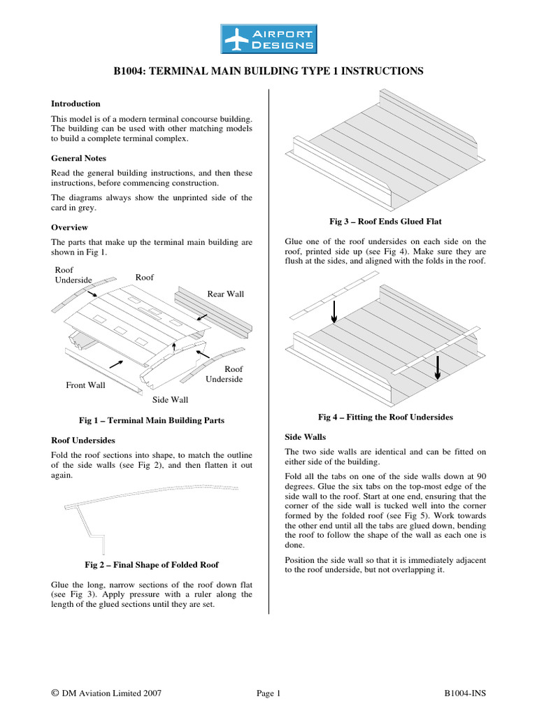 B1004: Terminal Main Building Type 1 Instructions | PDF