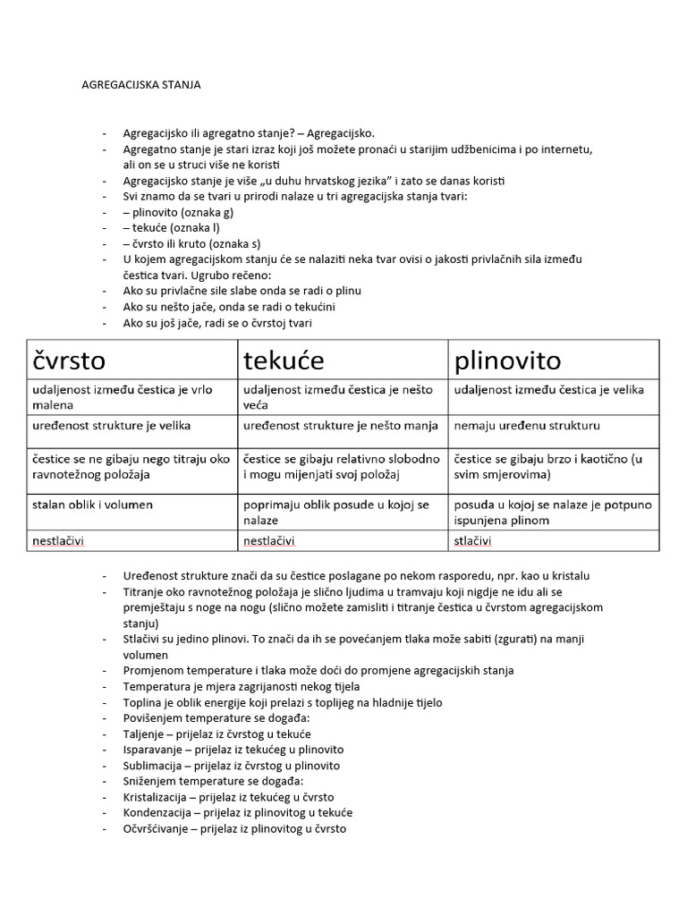 Agregacijska Stanja | PDF