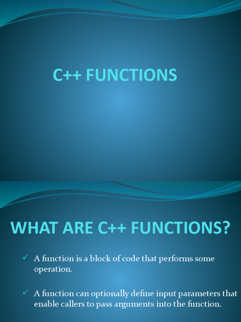 Lesson6 C Functions Pdf