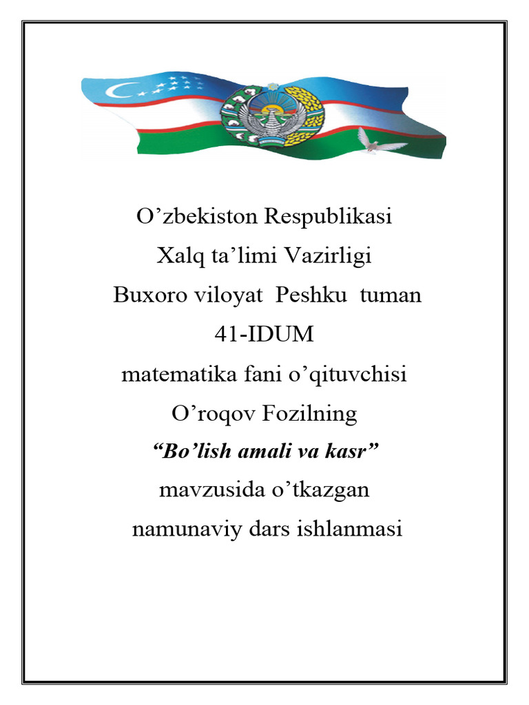 Ochiq Dars Bayonnoma | PDF