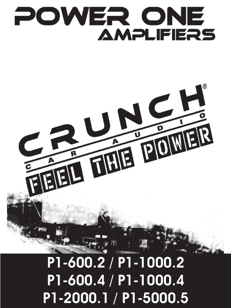 Power One Series Amplifier Manual | PDF | Loudspeaker | Amplifier