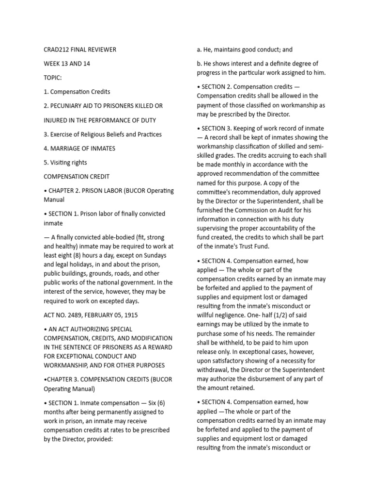 Crad212 Final Reviewer | PDF